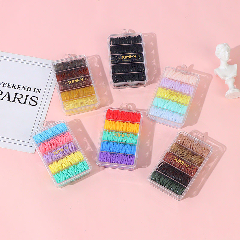 Box-packed Colorful Disposable Hair Tie – Kawaii Store