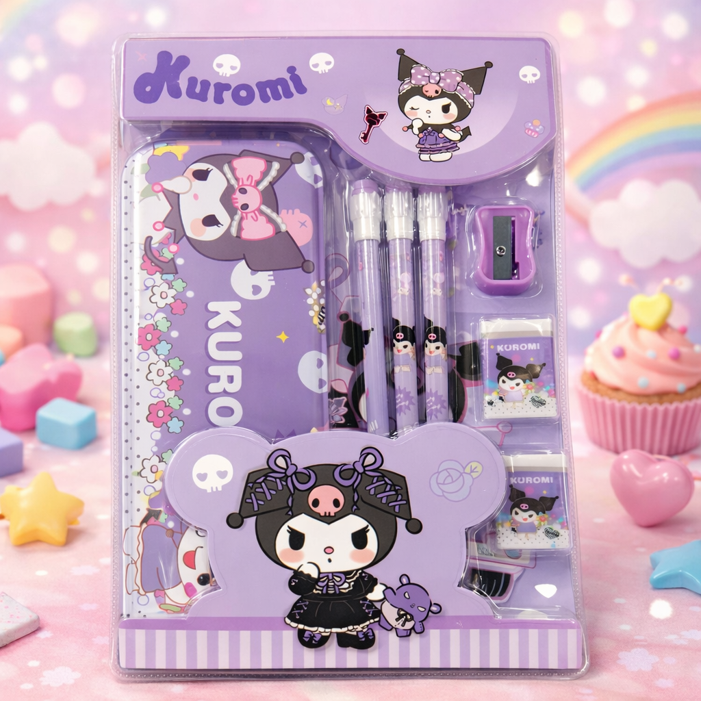 Kawaii Character Stationery Gift Set – Capybara, Labubu & Kuromi Cute ...