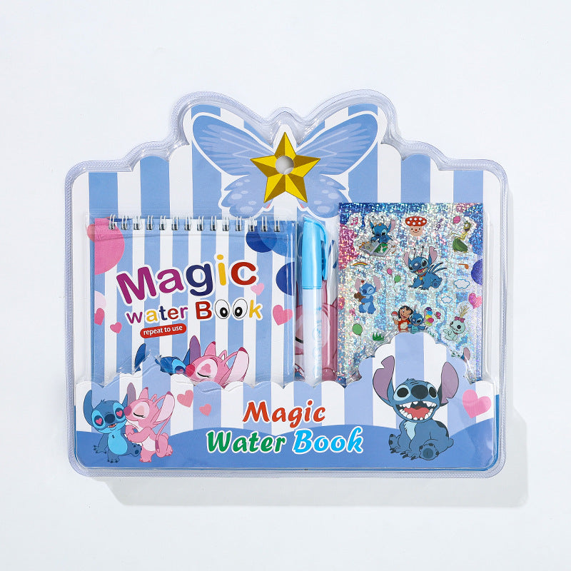 Kawaii Magic Water Coloring Book Set with Refillable Pen – Reusable No ...
